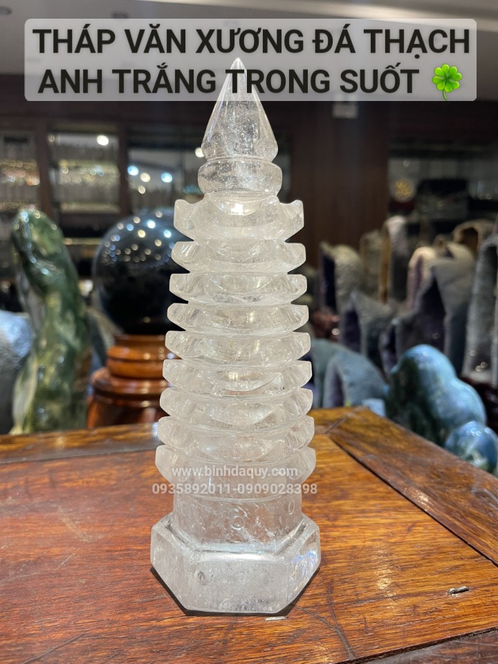 THÁP VĂN XƯƠNG THẠCH ANH TRẮNG TRONG LOẠI VIP